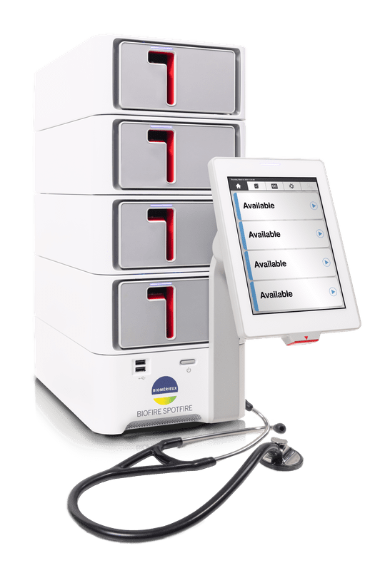 The new BIOFIRE® SPOTFIRE® Respiratory (R) Panel on the new BIOFIRE ...