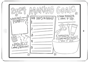 Goal Setting Doodle Worksheet | Craftsy