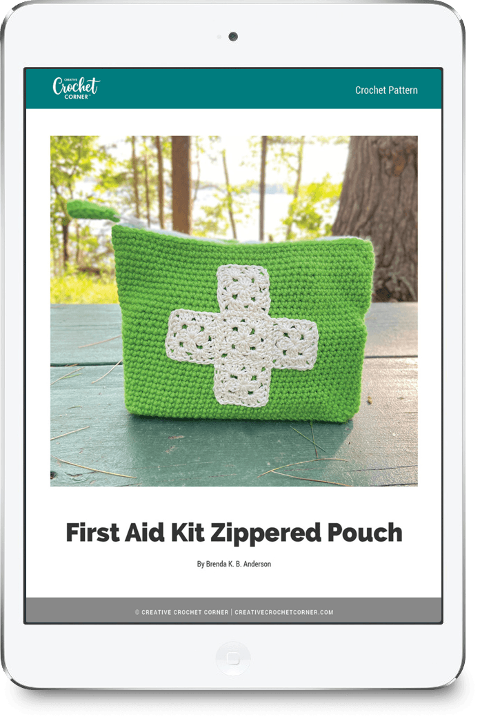 First Aid Kit Zippered Pouch | Creative Crochet Corner