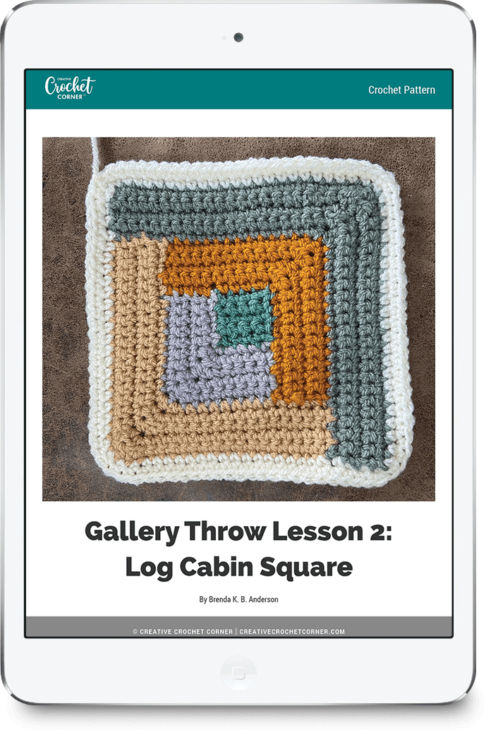 Gallery Throw: Log Cabin Square | Creative Crochet Corner