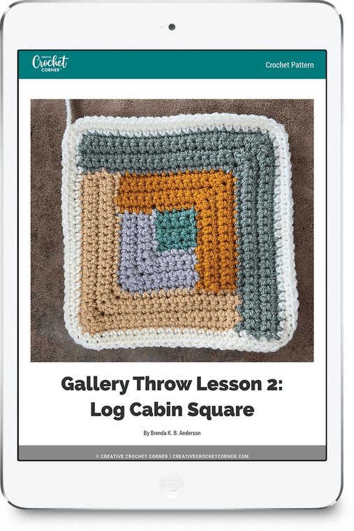 Gallery Throw: Log Cabin Square | Creative Crochet Corner
