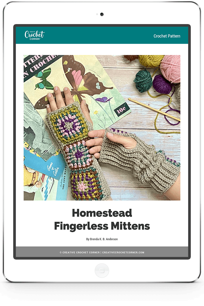 Homestead Fingerless Mittens | Creative Crochet Corner