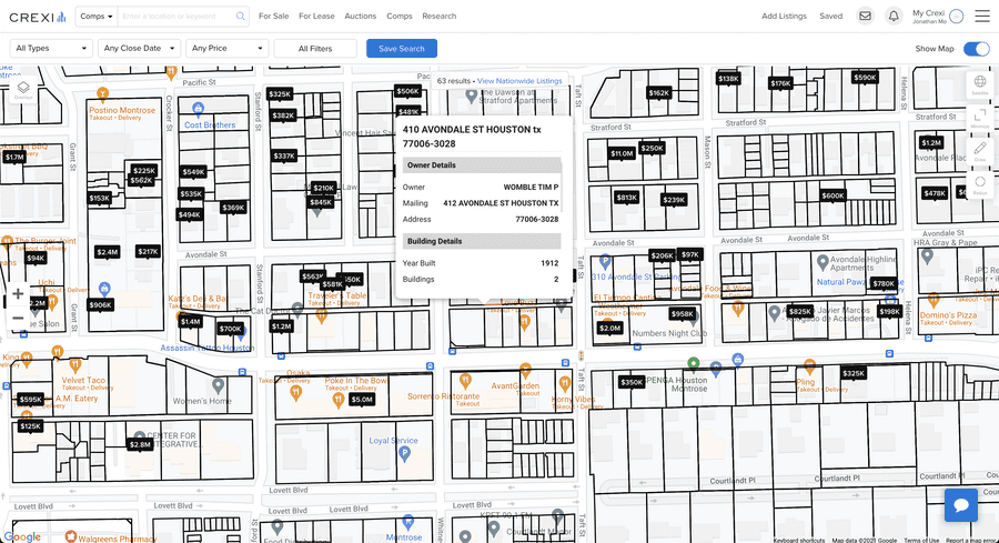 Commercial Real Estate Sales Comps & Data | Crexi