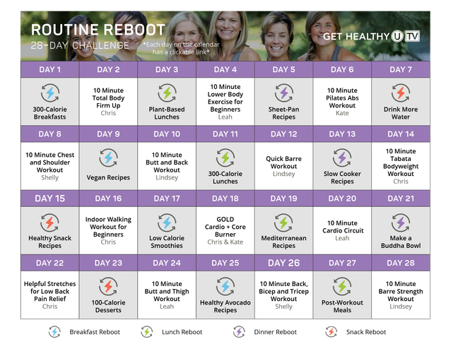 Routine Reboot 28-Day Challenge | Get Healthy U TV