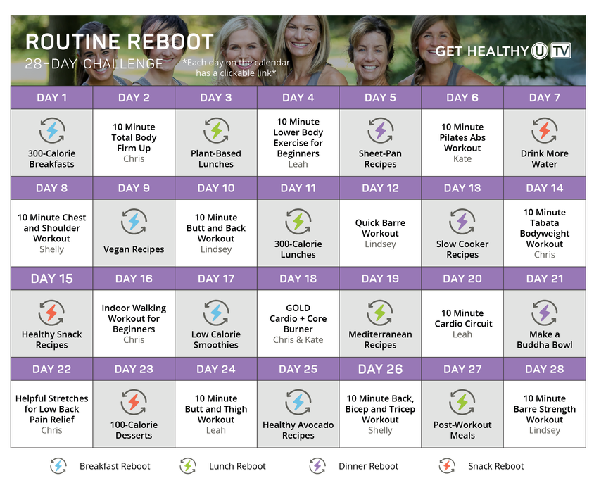 Routine Reboot 28-Day Challenge | Get Healthy U TV