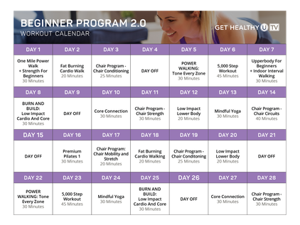 Beginner Program 2.0 Challenge | Get Healthy U TV