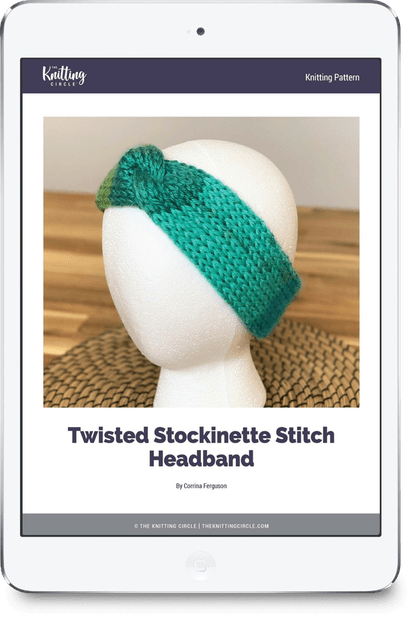 Twisted Stockinette Stitch Headband | The Knitting Circle