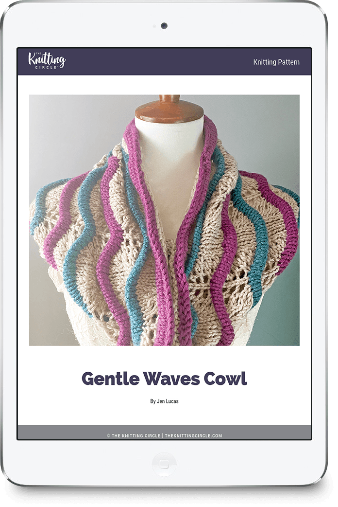 Gentle Waves Cowl | The Knitting Circle