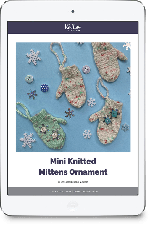 Mini Knitted Mittens Ornament | The Knitting Circle