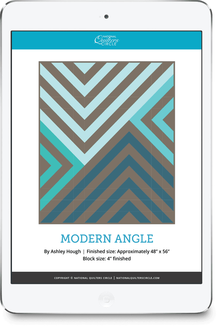 Modern Angle Quilt | National Quilters Circle
