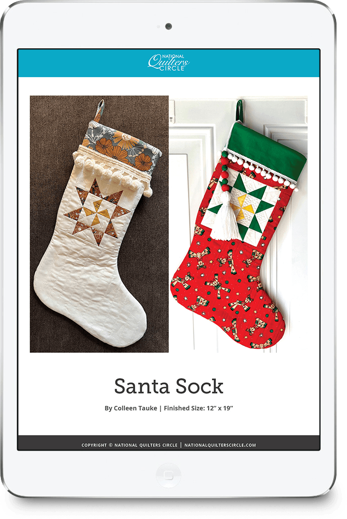 Santa Sock | National Quilters Circle