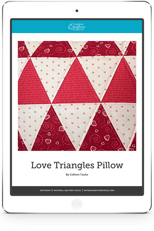 Love Triangles Pillow | National Quilters Circle