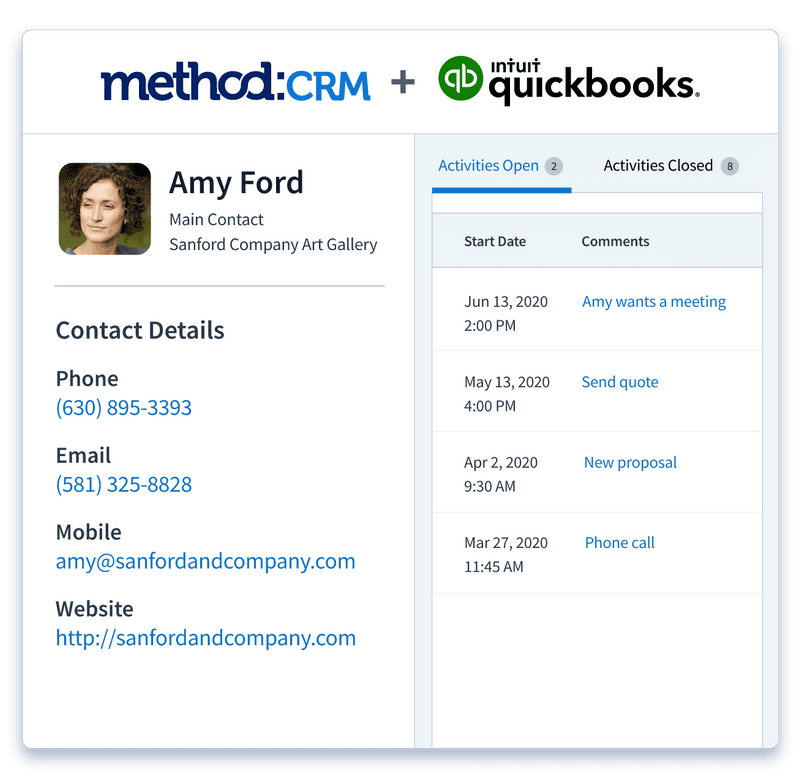 Method:CRM Demo | Watch the #1 Rated QuickBooks CRM in action