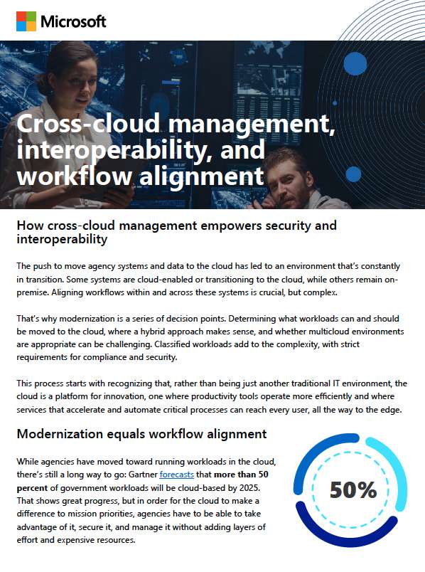 CROSS-CLOUD MANAGEMENT, INTEROPERABILITY, AND WORKFLOW ALIGNMENT ...