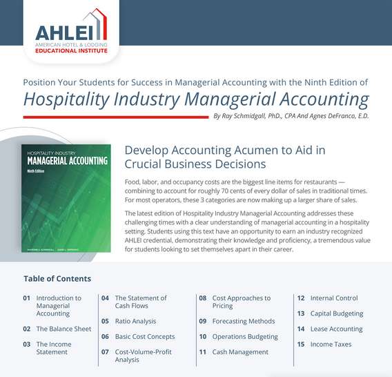 Hospitality Industry Managerial Accounting, 9th Edition