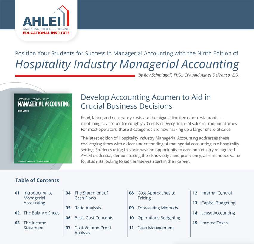 Hospitality Industry Managerial Accounting, 9th Edition