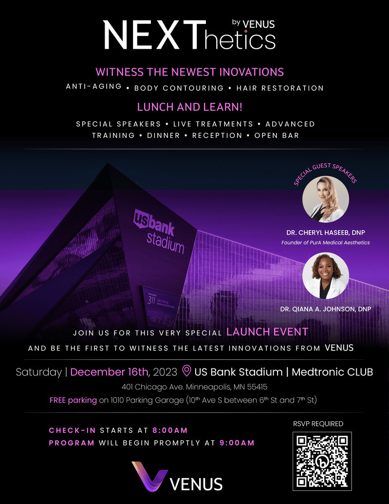 Venus NEXThetics Showcase on Dec. 16th in Minneapolis