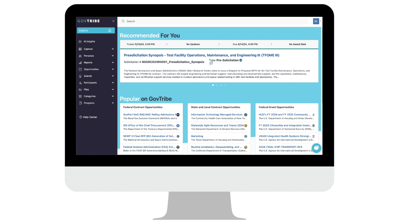 Meet the user-friendly GovWin IQ alternative.