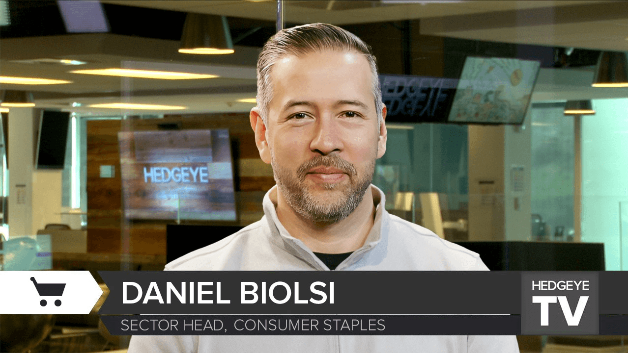 Follow Hedgeye Consumables Analyst: Howard Penney