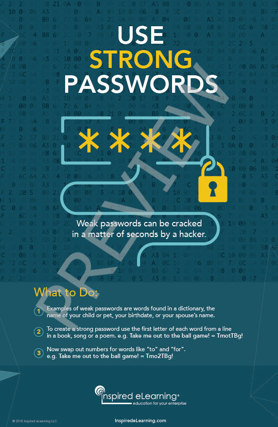 Use these posters to create a culture of security awareness throughout ...