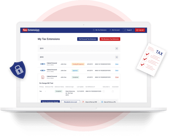Free Tax Extension | File IRS Form 4868 Online