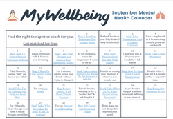 Mental Health Calendars - MyWellbeing