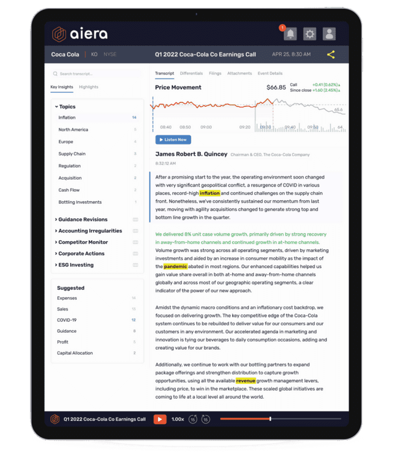 A.I. For Your Firm's Content | Aiera Model Services