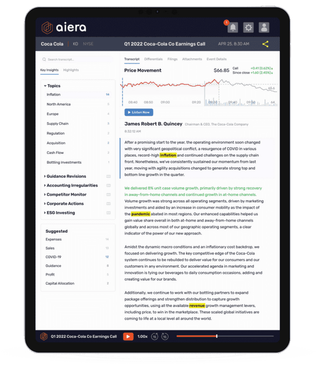 A.I. For Your Firm's Content | Aiera Model Services