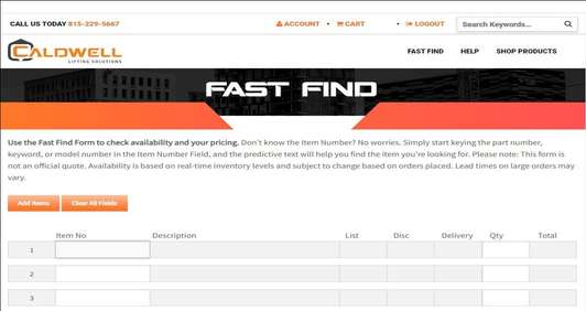 "Fast Find" tool gives you total control...