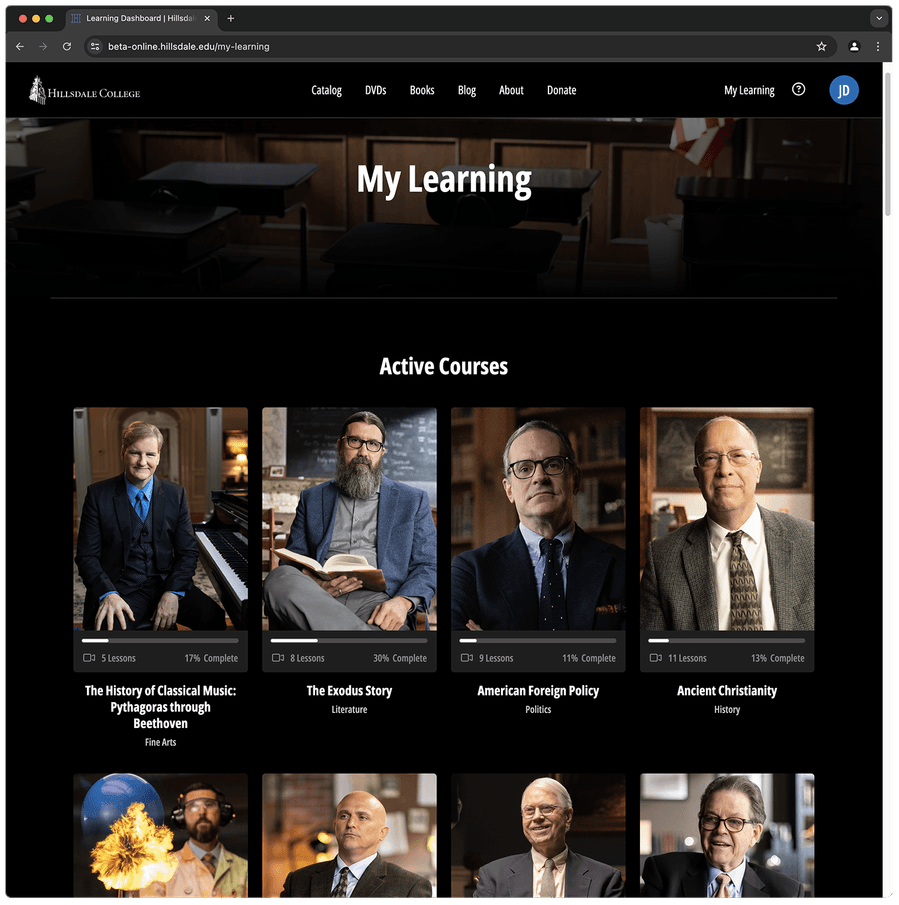 New Online Courses Website | Hillsdale College