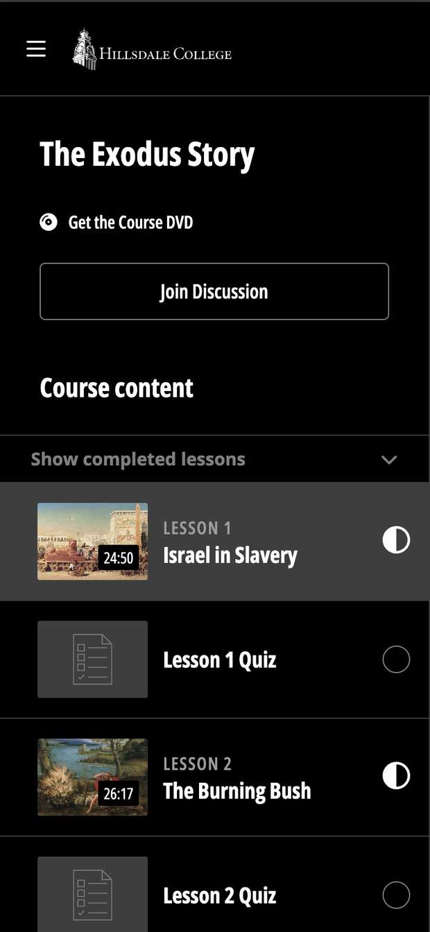 New Online Courses Website | Hillsdale College