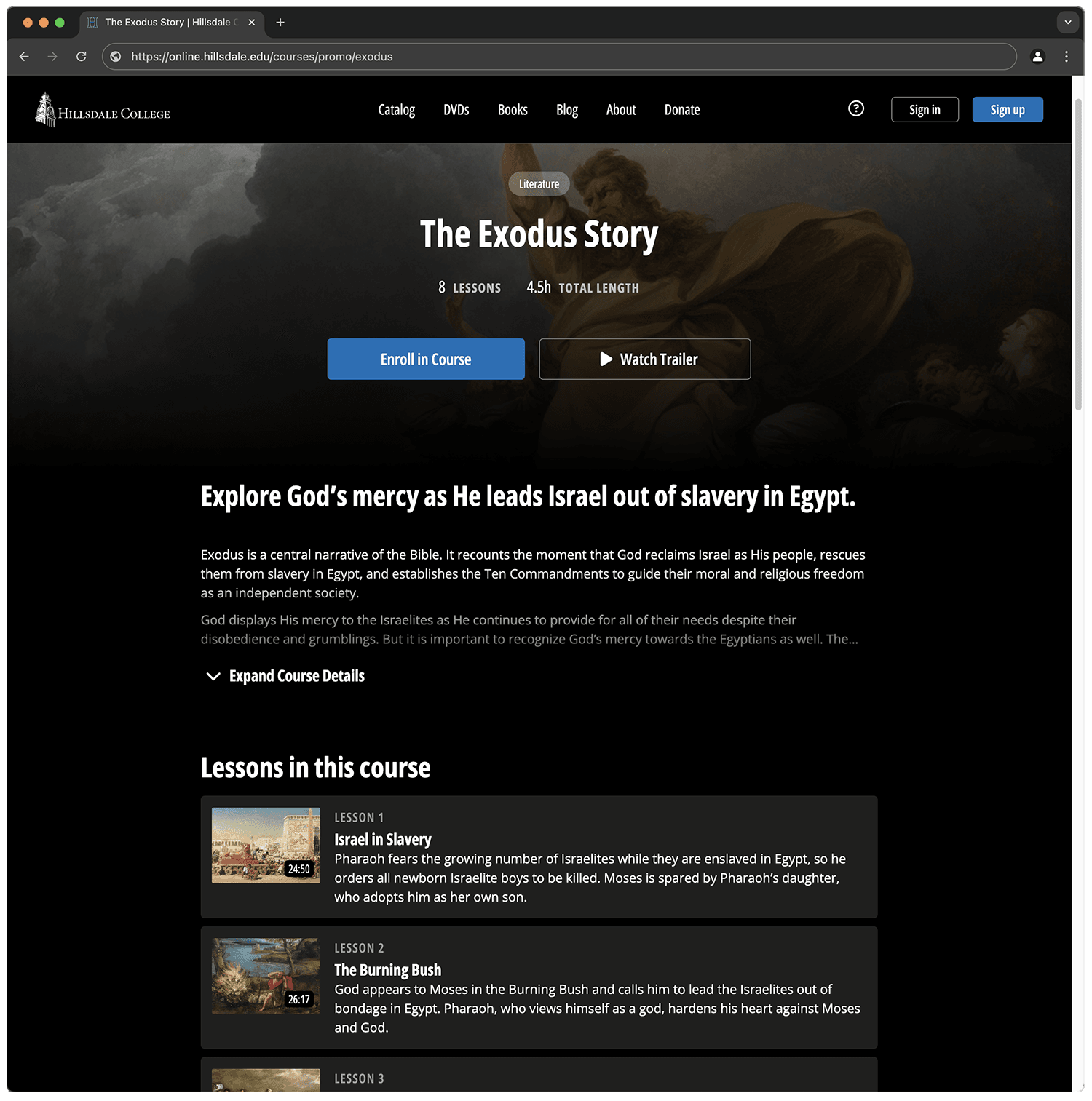 New Online Courses Website | Hillsdale College