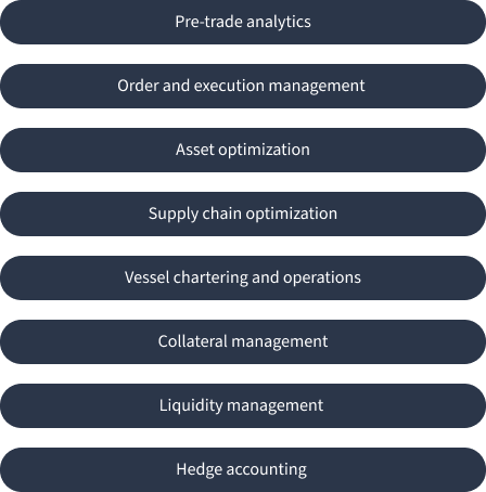 ION takes you beyond a standard ETRM/CTRM with these additional capabilities: