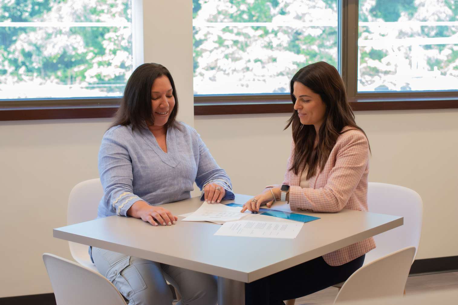 Satisfied, smiling customers.