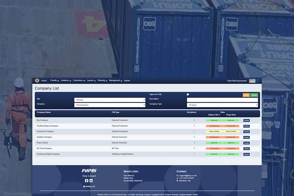 Permit To Work Software – Pisys Limited | HSEQ Software