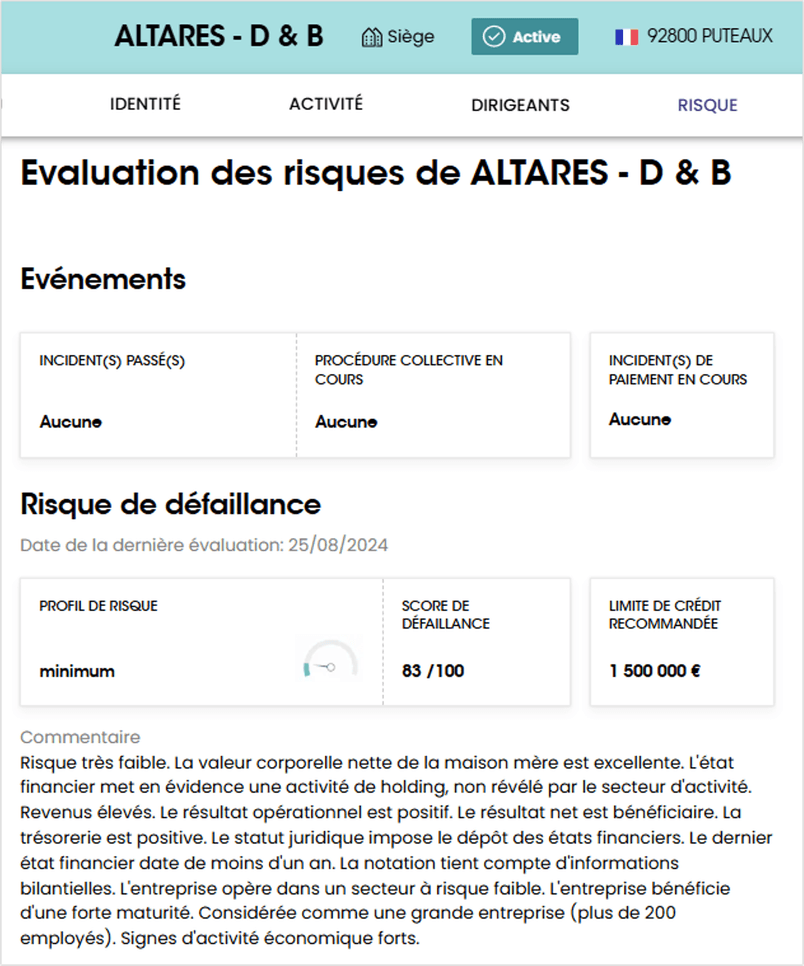 Vérifiez la santé de vos partenaires entreprises | Verif.com