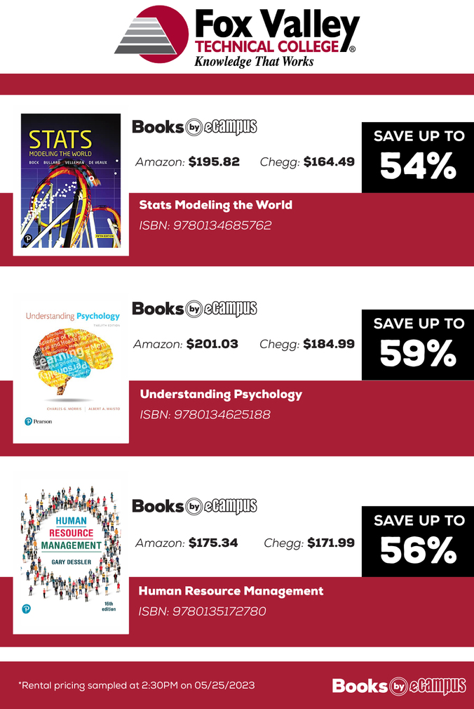 Fox Valley Technical College Online Bookstore - Books by eCampus