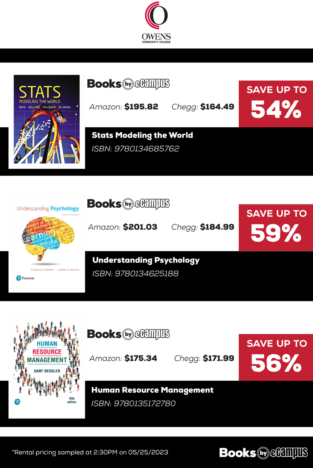 Owens Community College Online Bookstore - Books by eCampus
