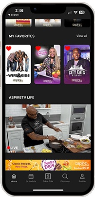 Download the free aspireTV app