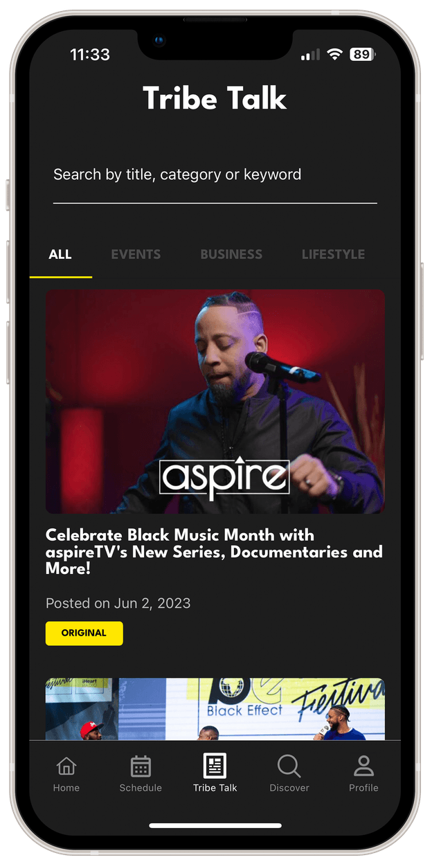 Download the free aspireTV app