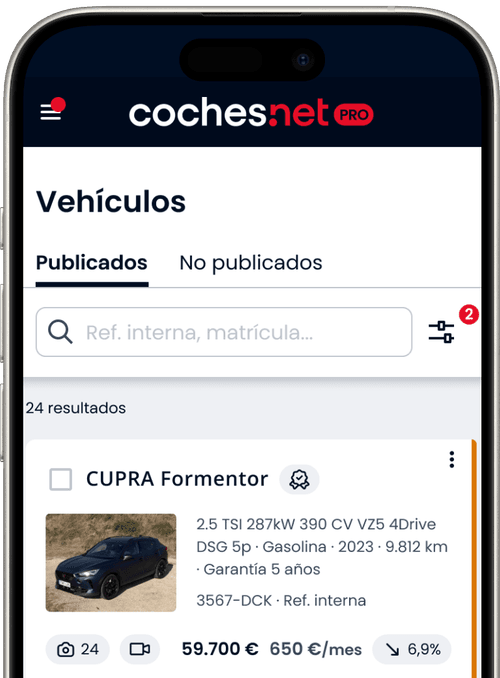Descarga la App coches.net PRO - Gestiona tu negocio de vehículos en cualquier lugar
