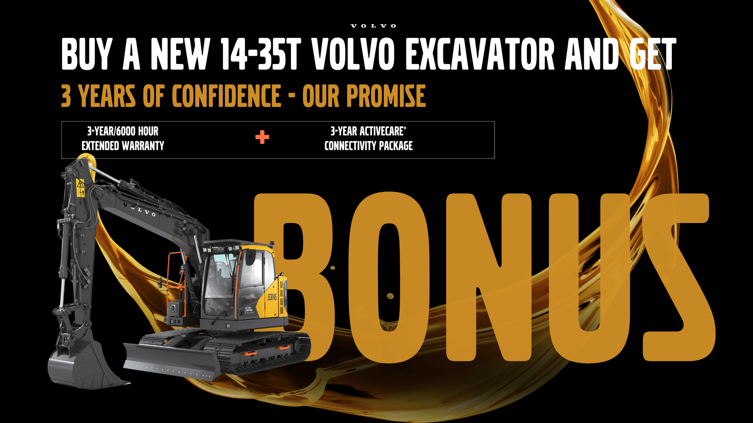 Volvo Excavators | Bonus 3-Year Support Package | CJD Equipment Australia