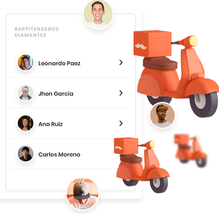 Milhares de entregadores prontos para entregar seus pedidos