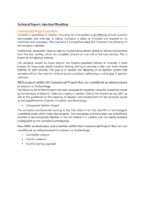 R&D Technical Report Template and Costing Spreadsheet