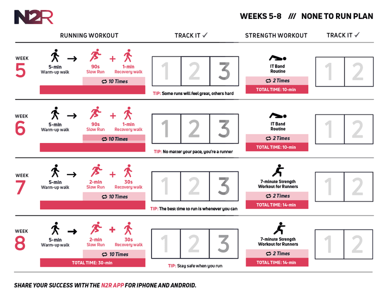 None to Run - Free Beginner Running Plan PDF Download