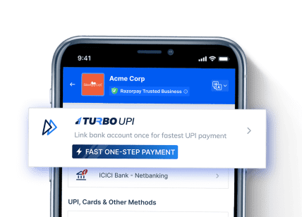 Razorpay Turbo UPI - the fastest payment solution