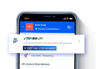 Razorpay Turbo UPI - the fastest payment solution