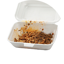 Contaminated food packaging