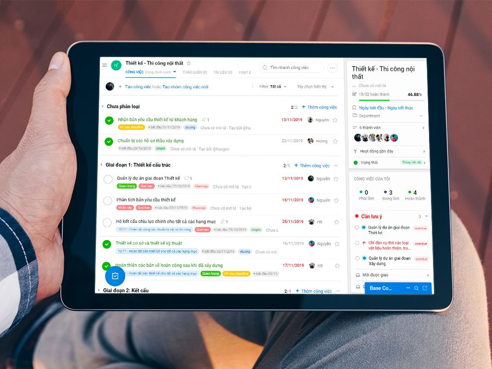 Base Workplus - Phần mềm quản lý công việc và quy trình toàn diện