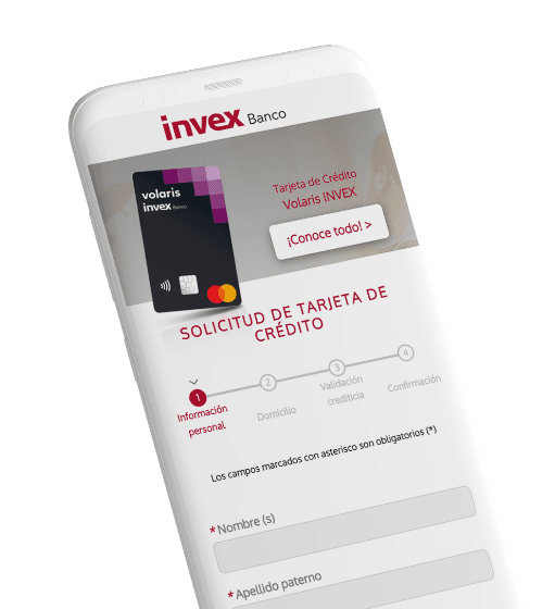 Tarjetas de Crédito INVEX - Solicítala ahora
